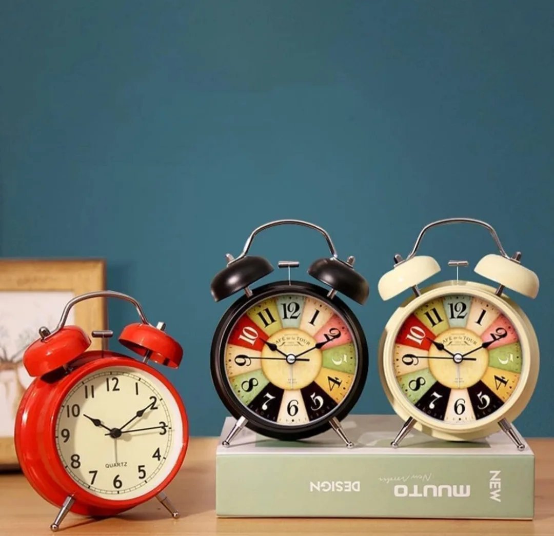 Vintage Multicolor Twin Bell Alarm Clock - zevette.com